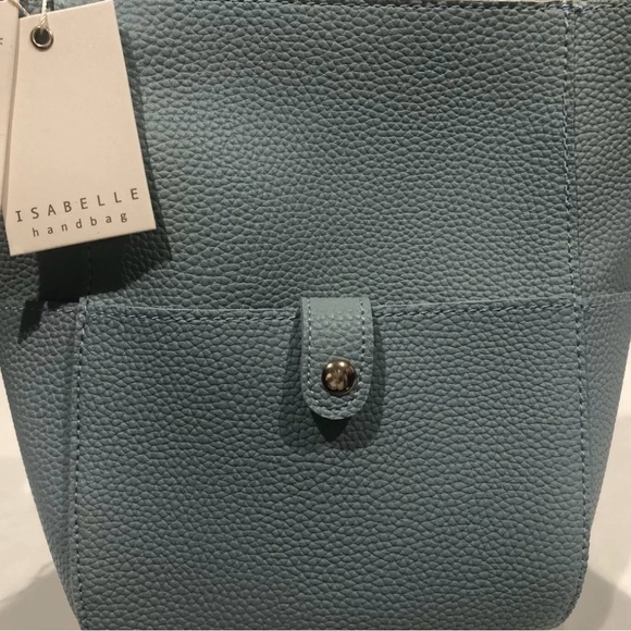 isabelle | Bags | Nwt Isabella Blue Vegan Leather Bucket Bag | Poshmark